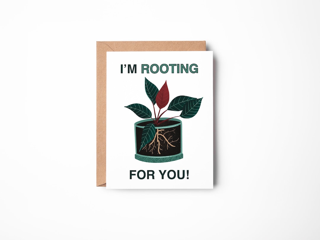 I'm Rooting for You Card | Friendly Greeting Card | Thinking of You ...