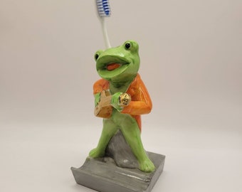 Frog Toothbrush Holder - Etsy