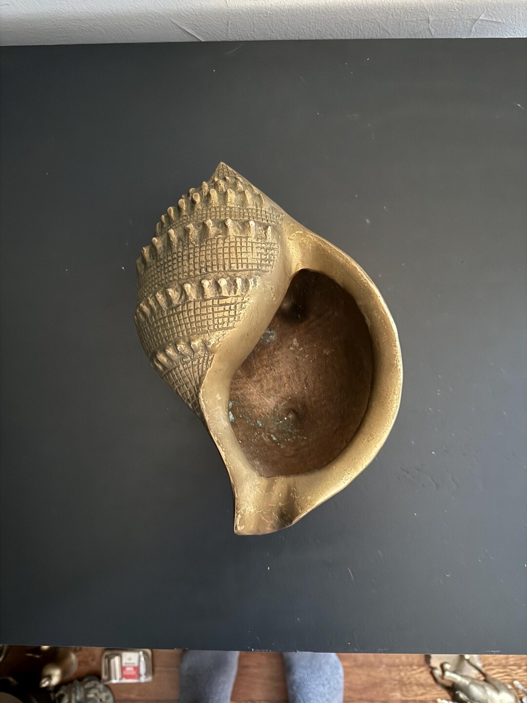 Large Brass Shell/conch Planter Midcentury Nautical Beachy - Etsy