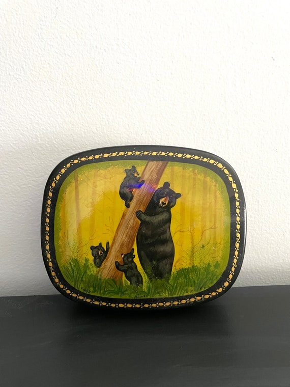 russian lacquer box with - Gem