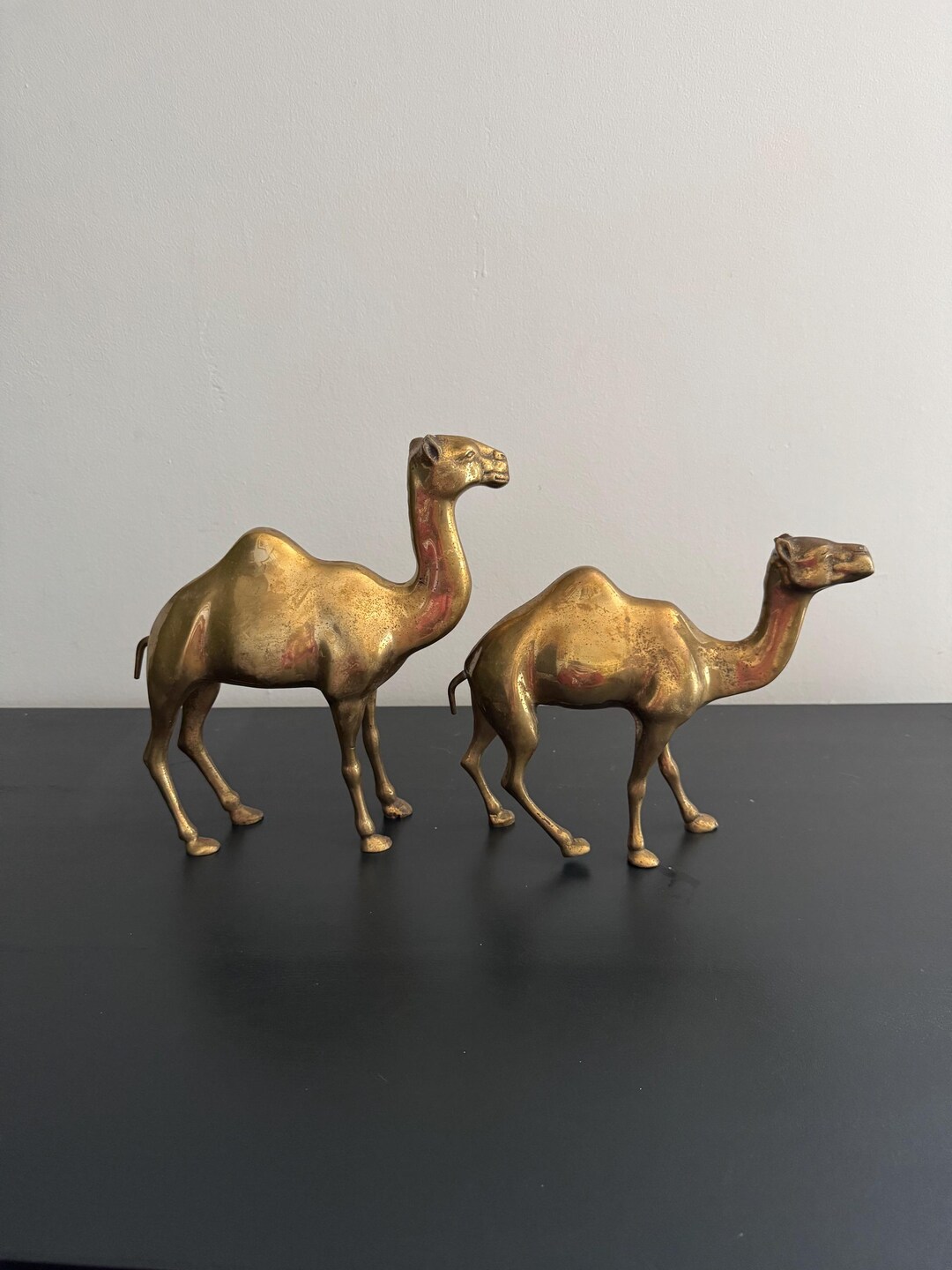 Pair of Solid Brass Camels-brass Animals - Etsy
