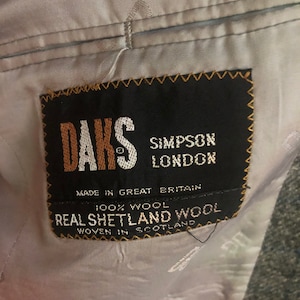 Vintage 1970s Daks Simpson London 100% Shetland Wool Woven in Scotland ...