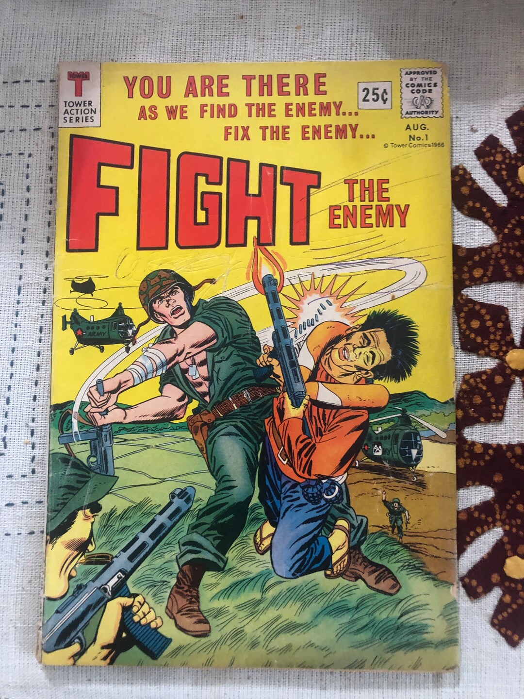 Vintage Comics Tower Comics Fight the Enemy Number 1 August 1966 Bagged ...