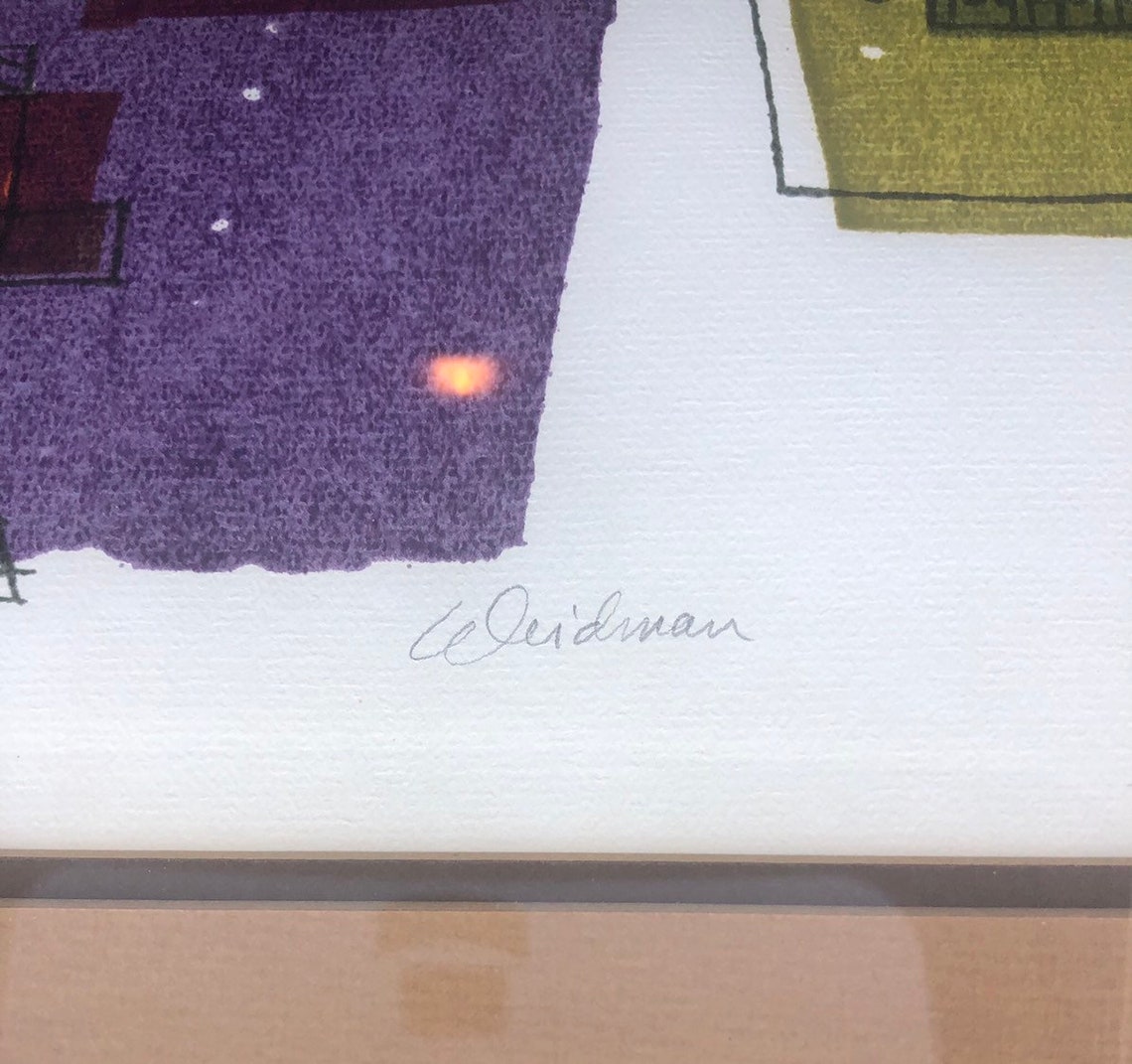 Rare David Weidman Lithograph Signed Fantastic Size Original - Etsy