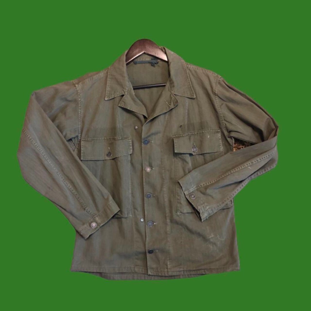 1940s to Early 50s HBT Herringbone Twill 13 Star Metal Buttons US Army ...