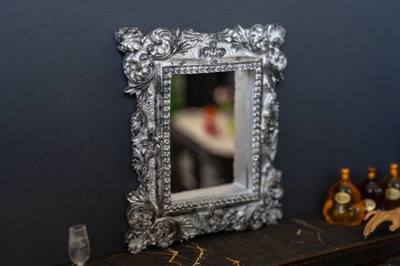 Doll mirror 1/4 1/6 1/8 dollhouse furniture in: FR Barbie | Etsy