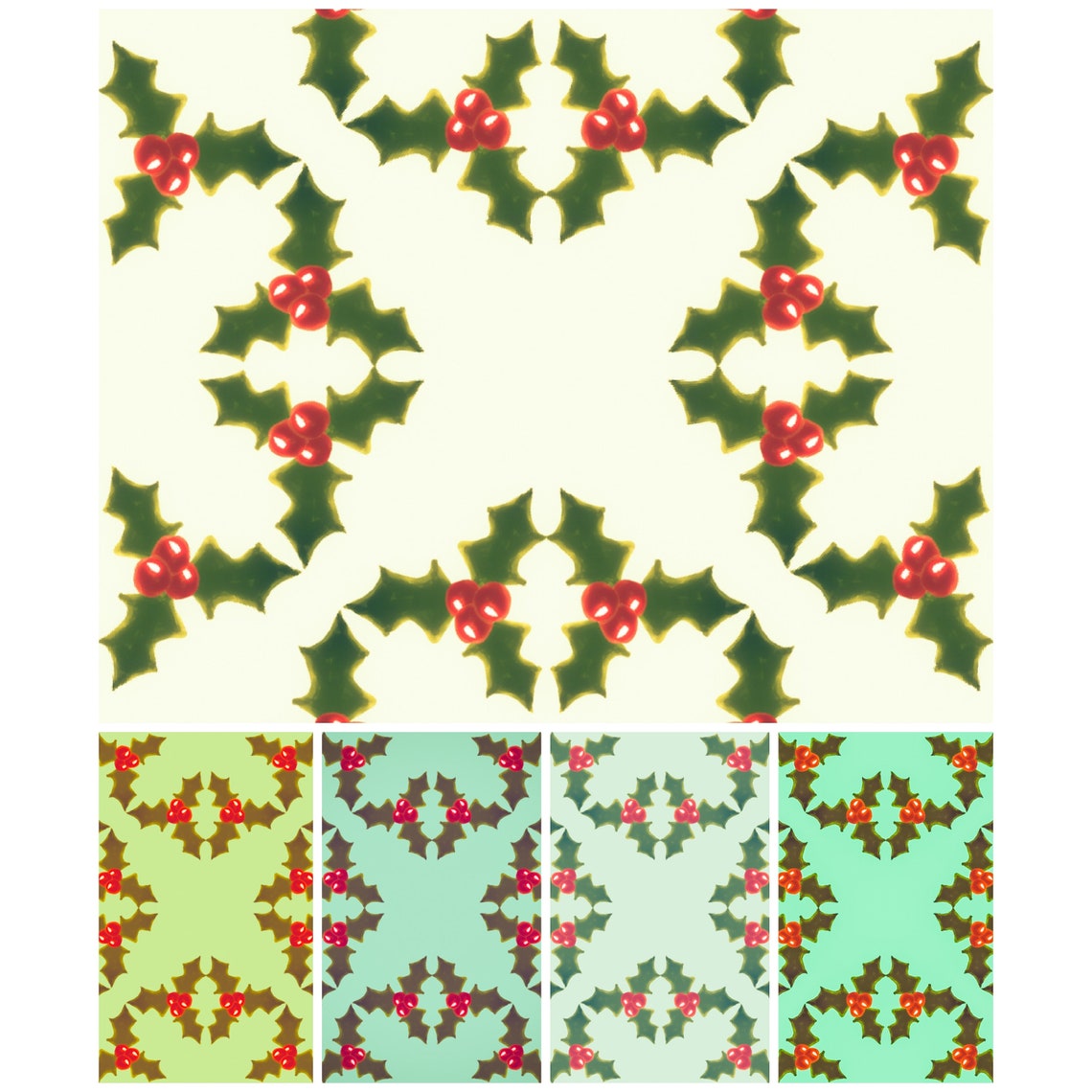 Holly Pattern Digital File - Etsy