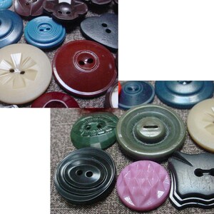 38 Vintage ART DECO BUTTONS Big Assortment of Novelty Materials Styles ...