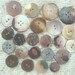 24 Vintage SILVER GREY SHELL Buttons Pastel Iridescence Assorted Sizes ...