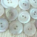 24 Vintage SILVER GREY SHELL Buttons Pastel Iridescence Assorted Sizes ...