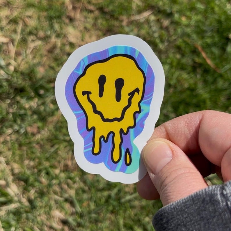 Trippy Melting Sticker | Fun Stickers, Journal Stickers, Laptop ...