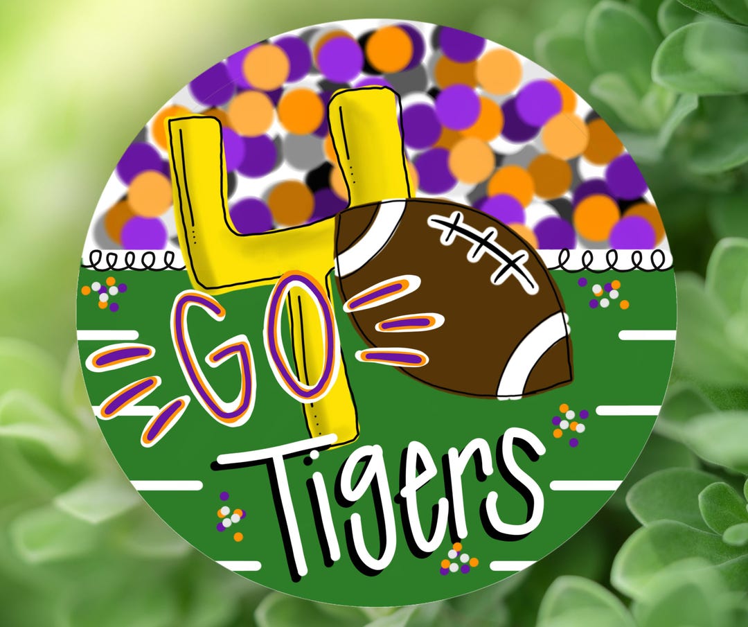 Football Front Door Sign - Tigers - Etsy