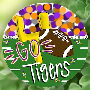 Football Front Door Sign - Tigers - Etsy
