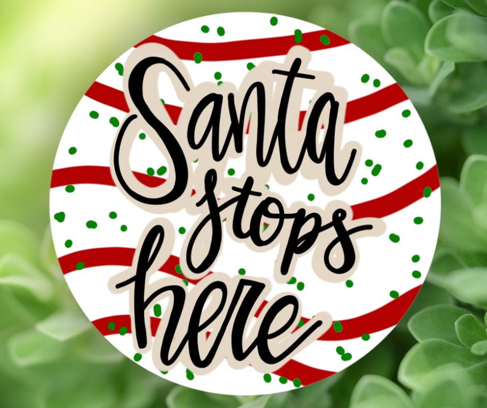 Santa Stops Here, Cute Christmas Sign, Holiday Decorations, Home Decor ...
