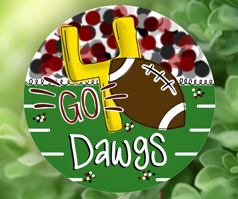Football Season Door Hanger Sign - Bulldogs - Etsy