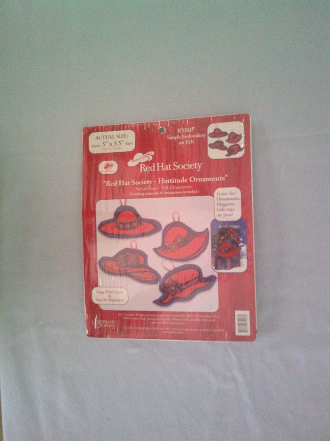 Red Hat Society-hattitude Ornaments-candamar Designs Set of 4 ...