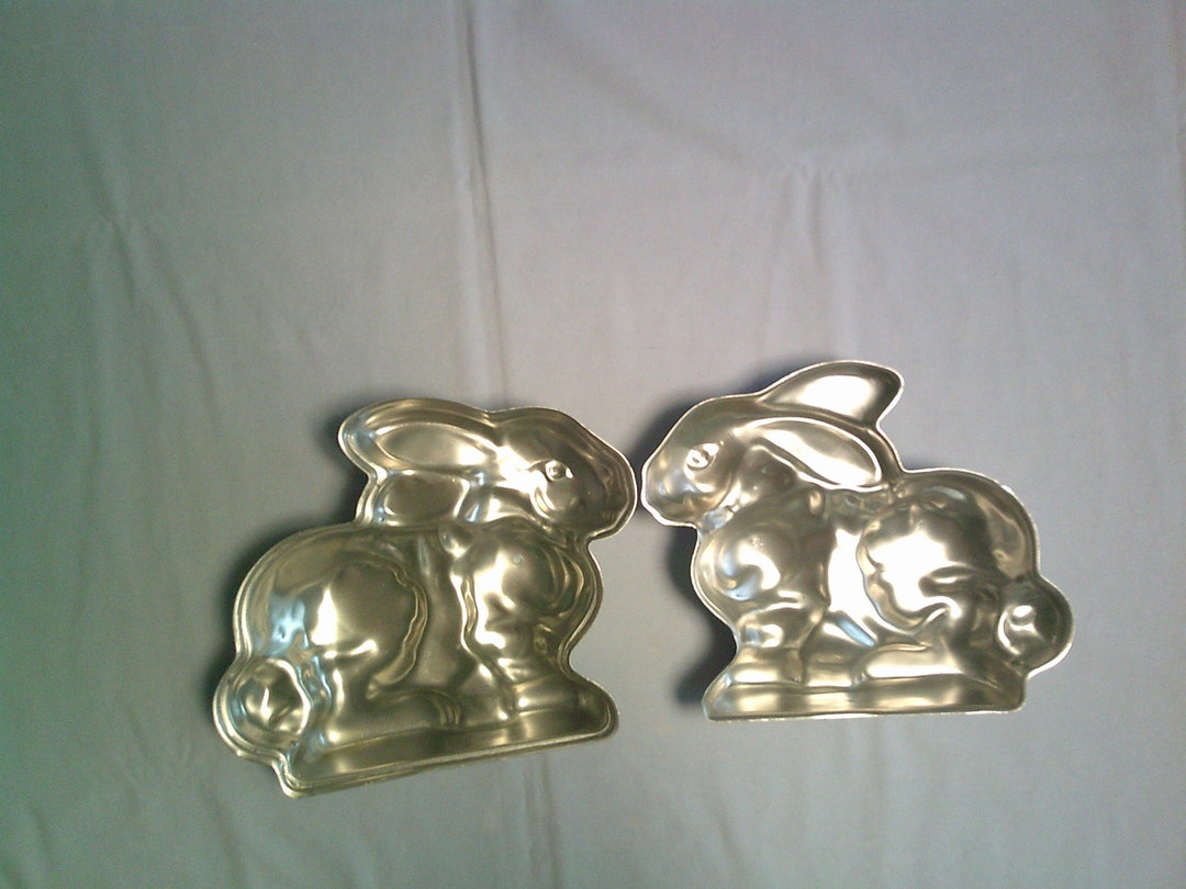 2-piece Metal Upright Easter Bunny Cake Pans 7 1/2" Tall - Etsy