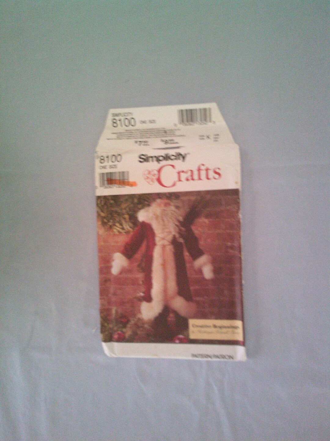 1992 Simplicity Pattern #8100 Stuffed Father Christmas 30" Tall Uncut ...