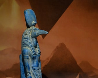 Statue Thoth God of Knowledge and Wisdom Large Granite Stone Unique ...