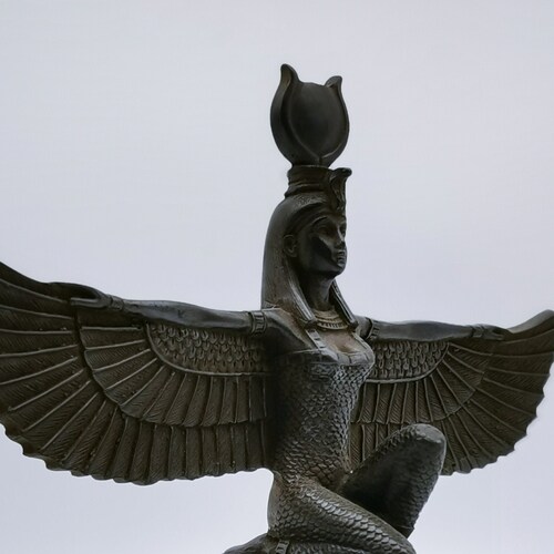 Egyptian Goddess Isis Wings of Protection Black 2 Size Made in | Etsy