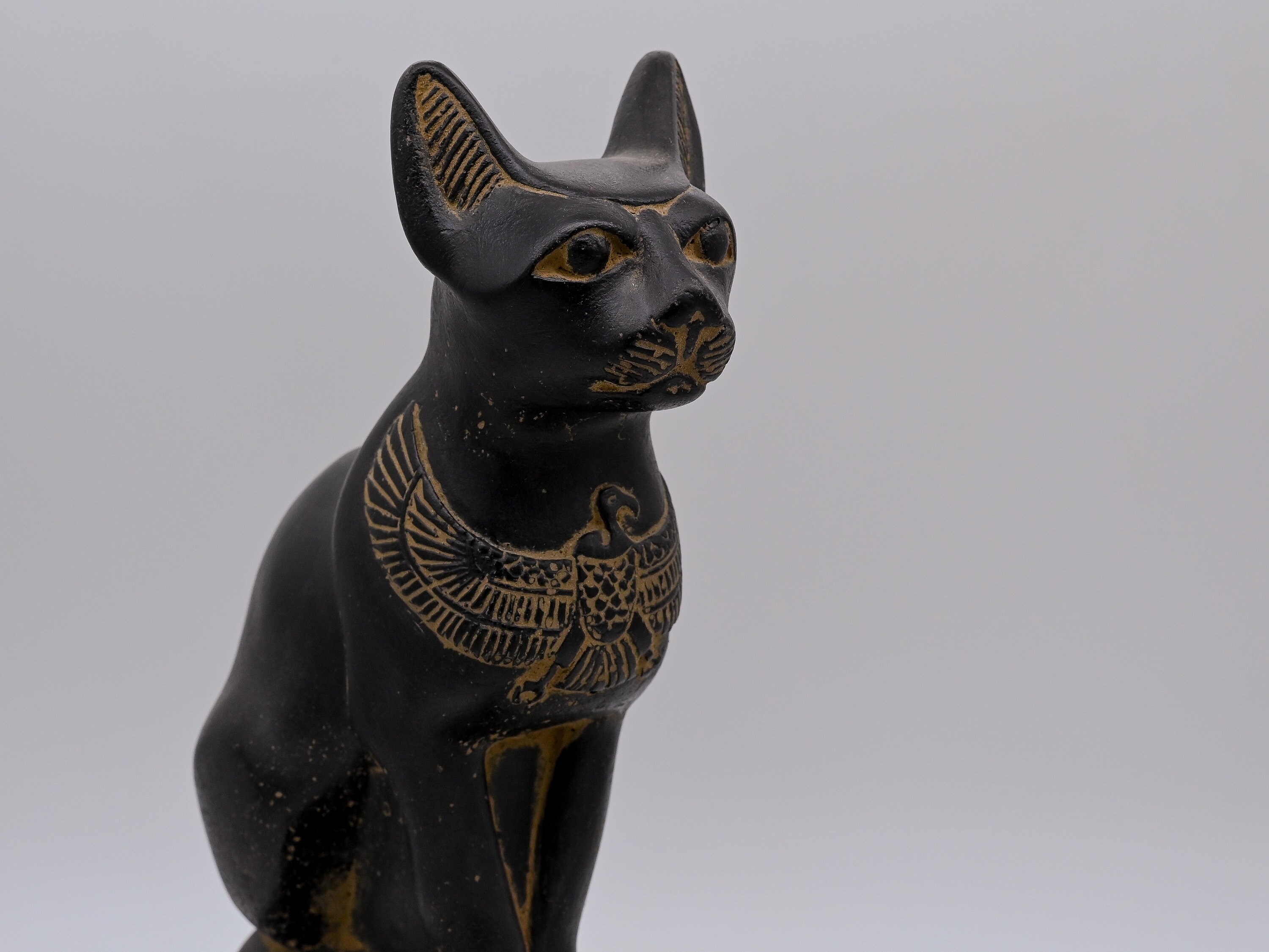 Egyptian Goddess Bastet Cat Statue Large Heavy Stone Made in - Etsy