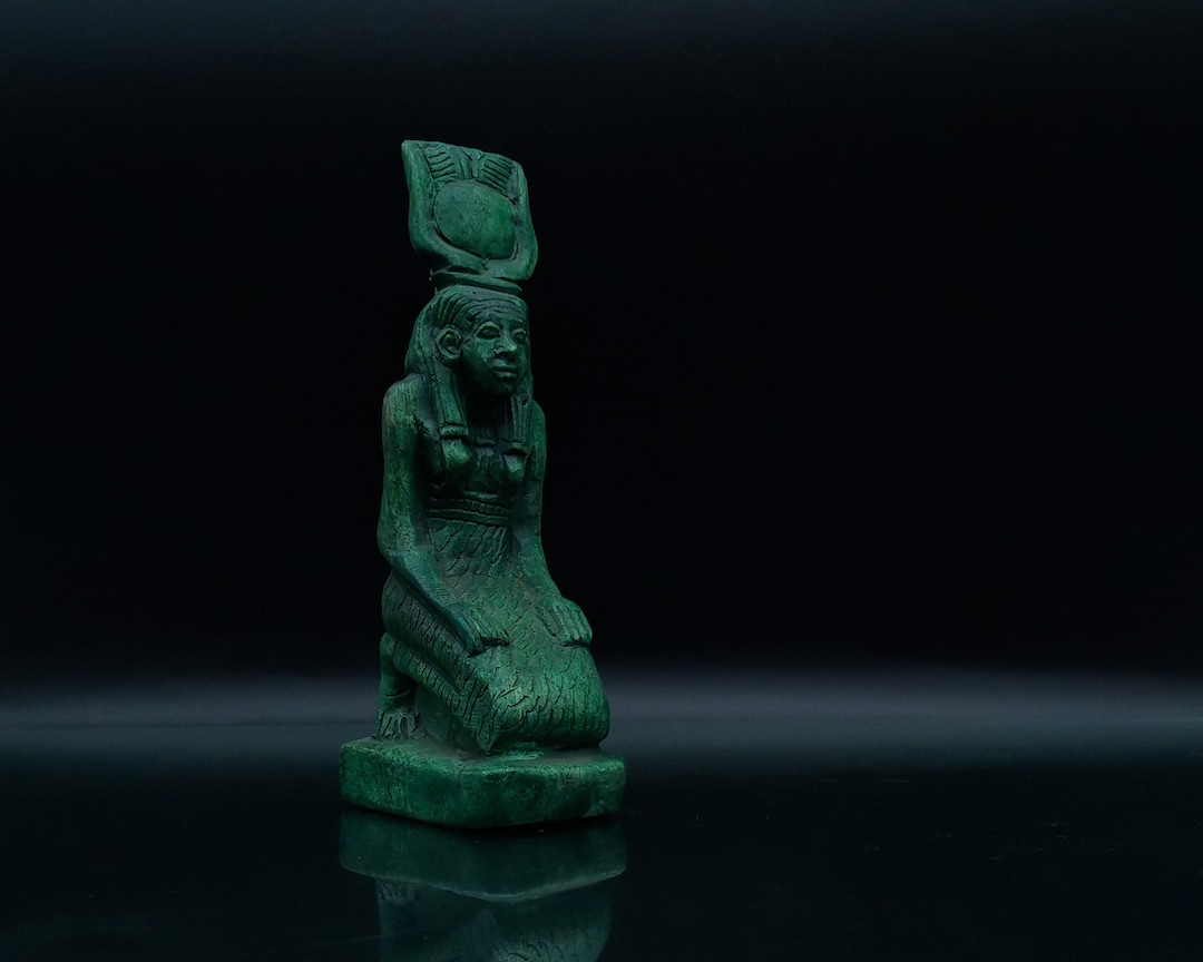 Unique Statue of Ancient Egyptian Art Goddess Isis Heavy Stone Made in ...