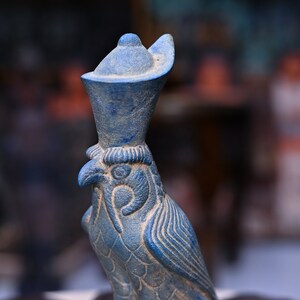 Rare Piece of the Falcon-headed God HORUS Wearing Double Crown of Egypt ...