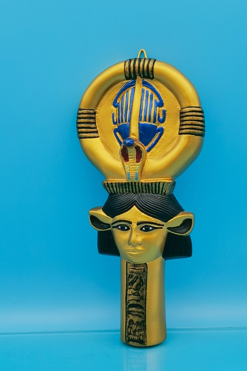 Unique Ankh the Goddess Hathor Cow Ears With Scarab Wall - Etsy