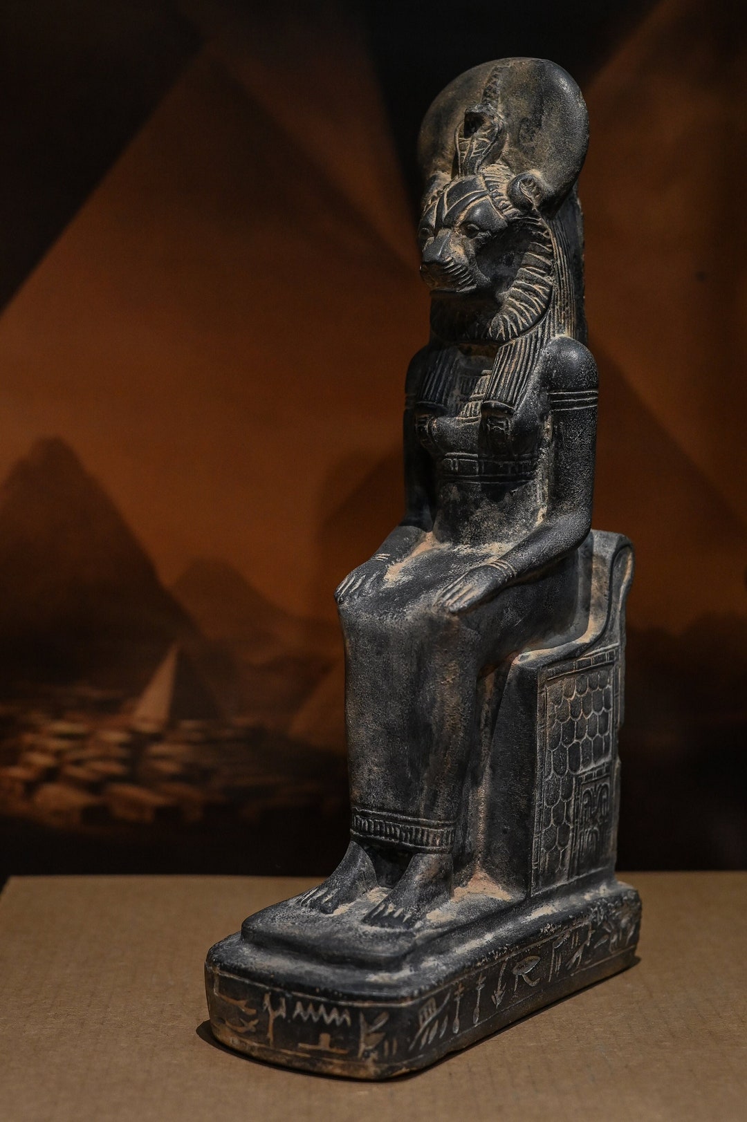 Marvellous Sekhmet Statue-sitting Stone One-sculpture Egyptian Deity ...