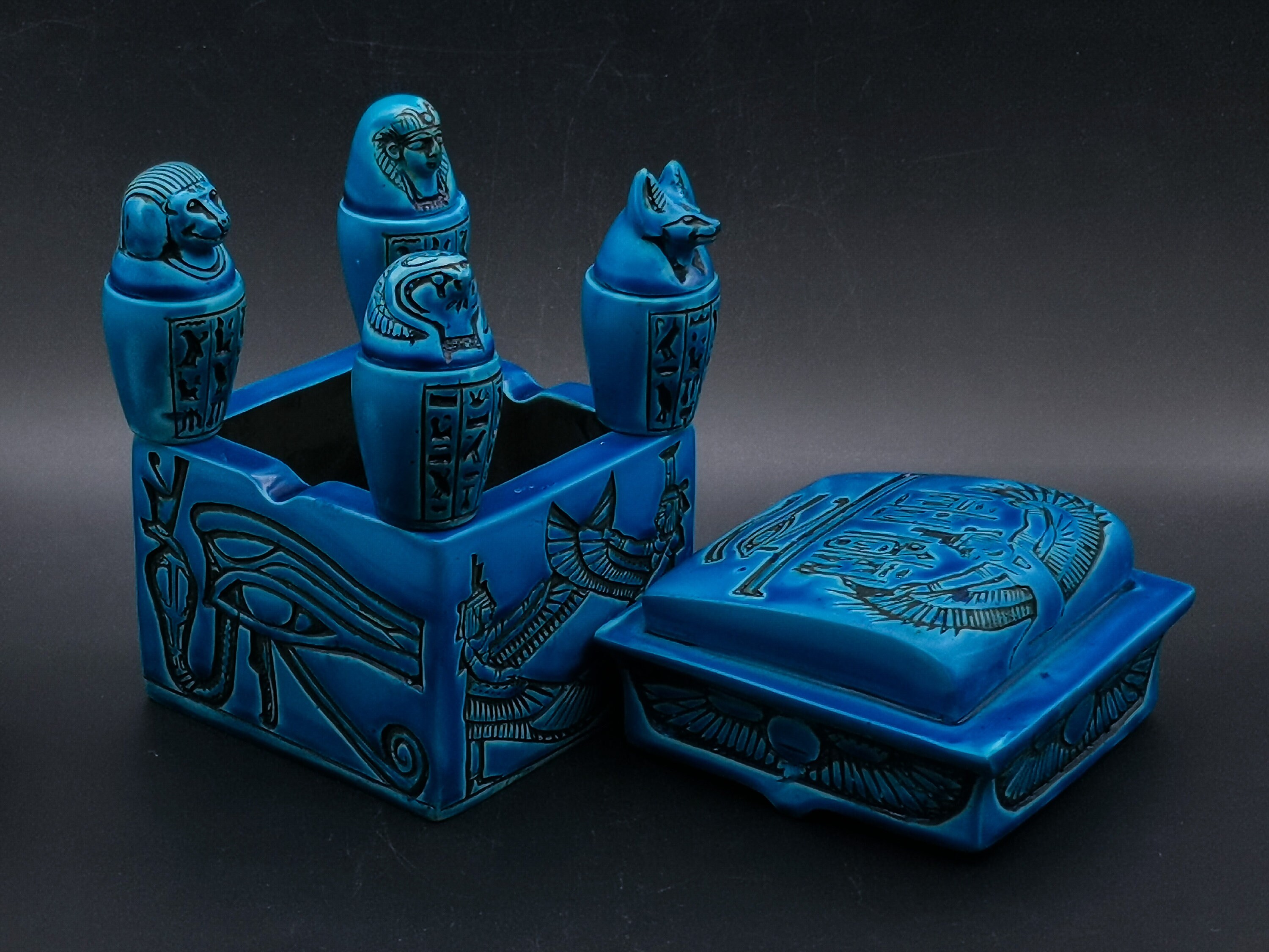 Unique Box of Canopic Jars Inside Egyptian Handmade From | Etsy