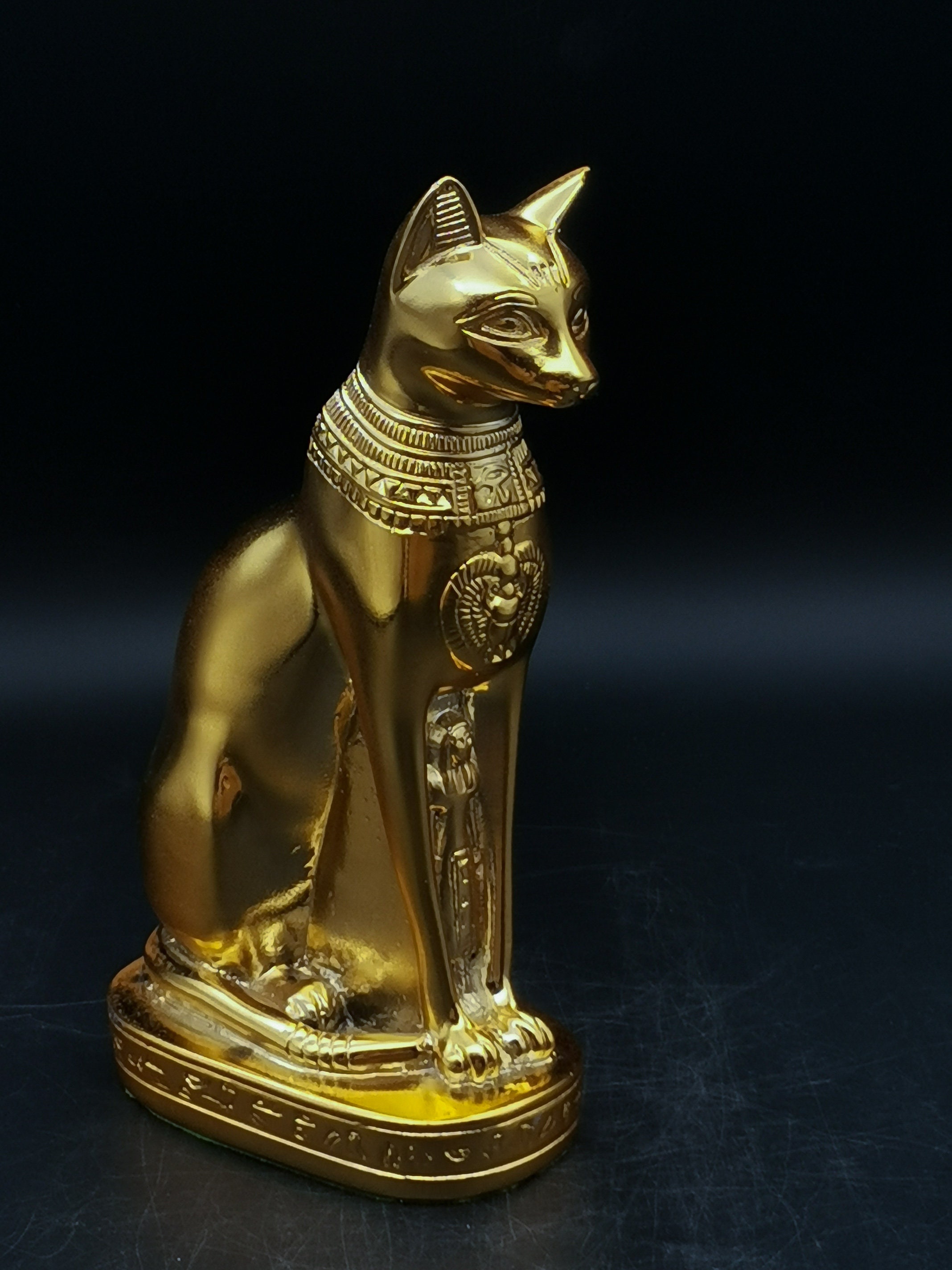 Gold Egyptian Cat Statue