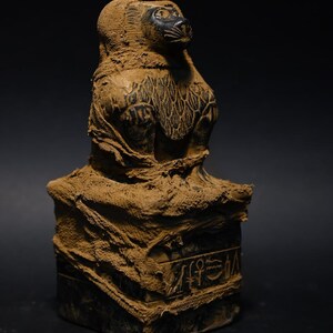 Statue of Thoth Baboon Seated Monkey (moon God Thoth) and Wisdom ...