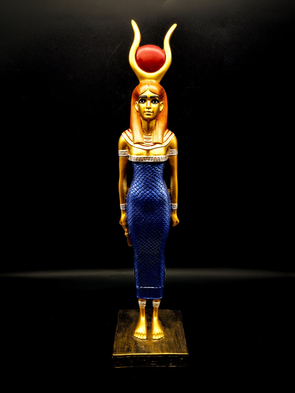 Unique Egyptian goddess Hathor large statue 4 Color made in | Etsy