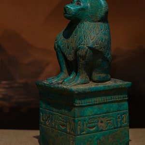 Statue of Thoth Baboon Seated Monkey moon God Thoth and Wisdom ...