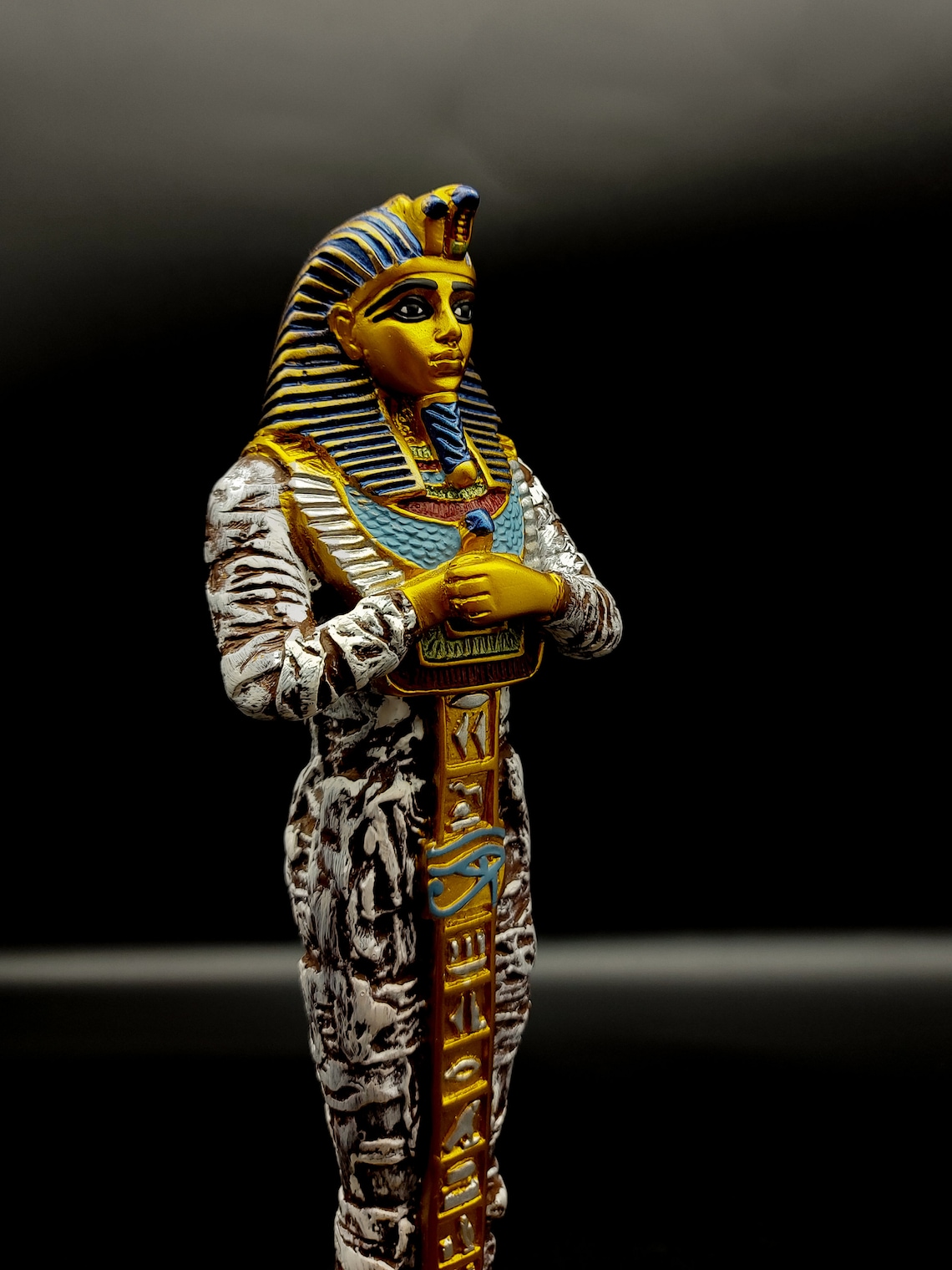 Unique Statue of Egyptian King tut. Tutankhamun fighter large | Etsy