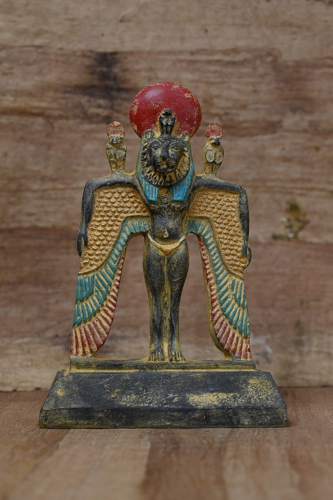 Unique Sekhmet Statue Winged With the Snake Cobra-sculpture Statue ...