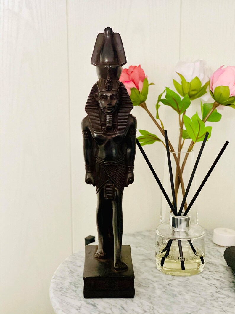 Unique Egyptian Pharaoh king Ramesses II large Statue 2 color | Etsy