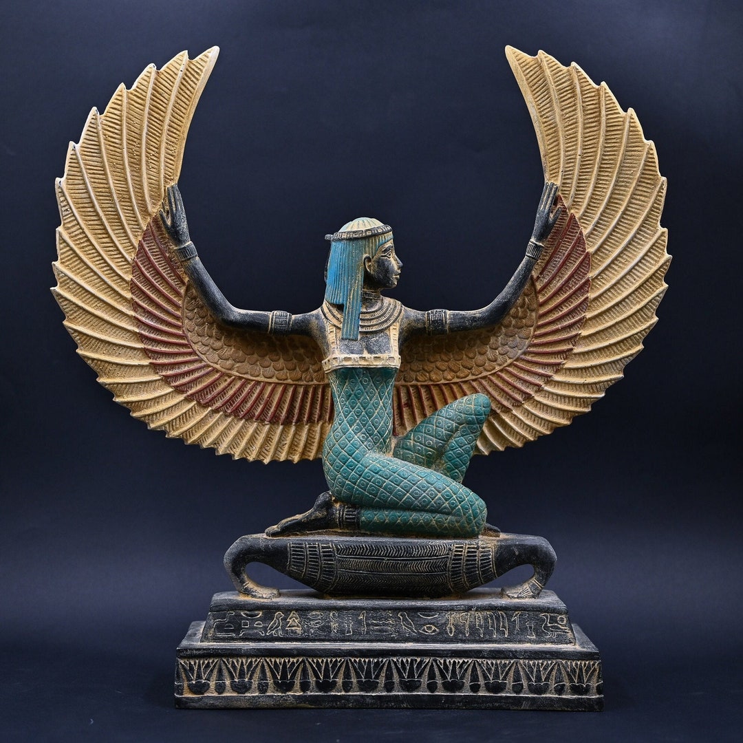 Pretty Isis Statue Winged of Goddess of Love/protection/music/egyptian ...