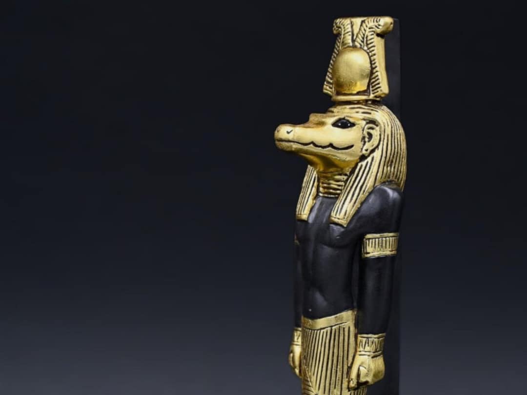 Statue for Sobek, Sobek Egyptian God Egyptian Crocodile God, Ancient ...