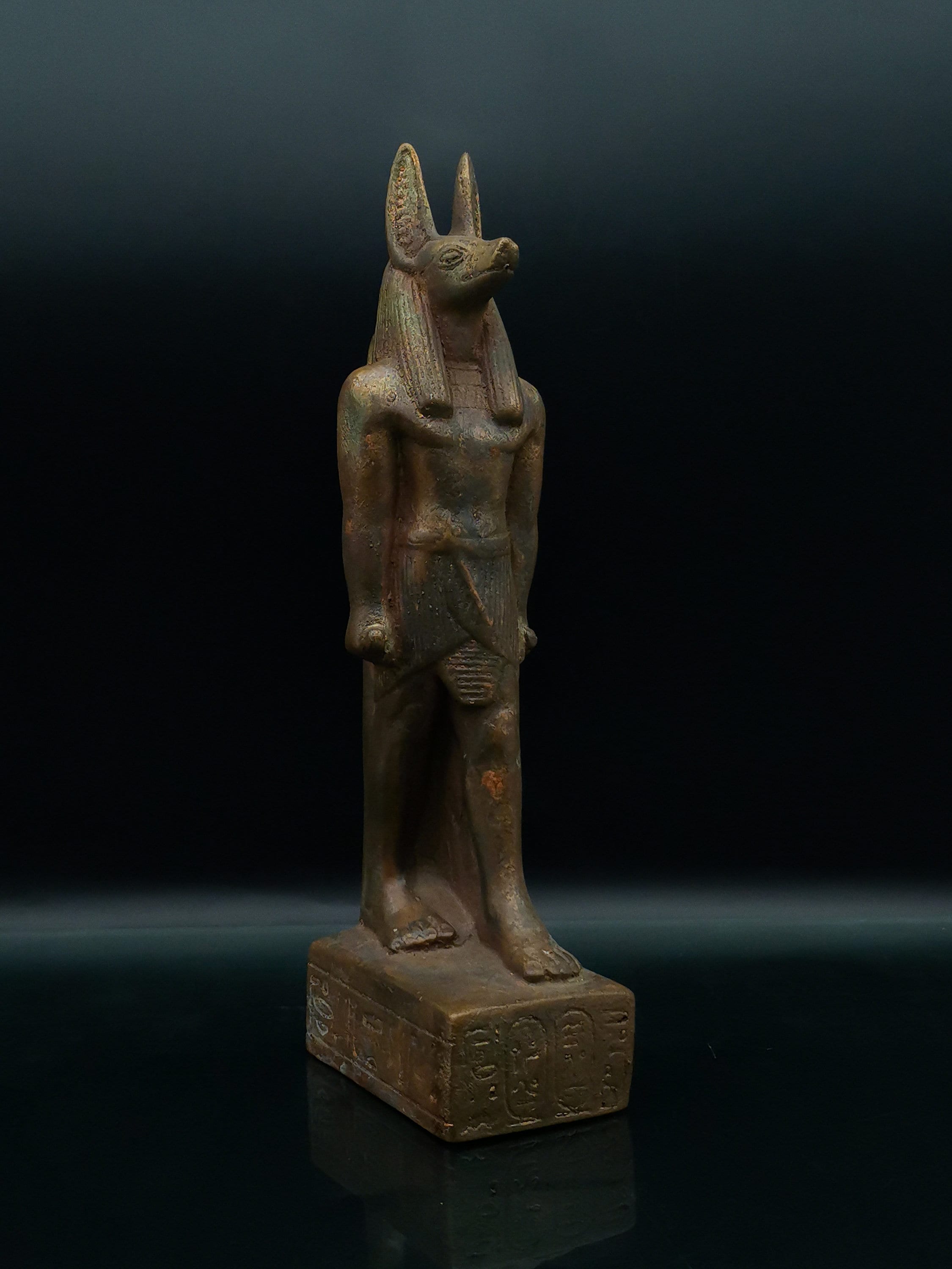 Egyptian God Anubis statue solid stone made in egypt | Etsy