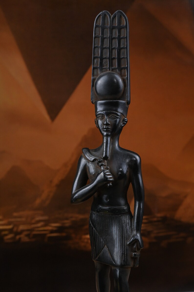 Egyptian Statue of God Amun Ra God of the Sun Wind and - Etsy