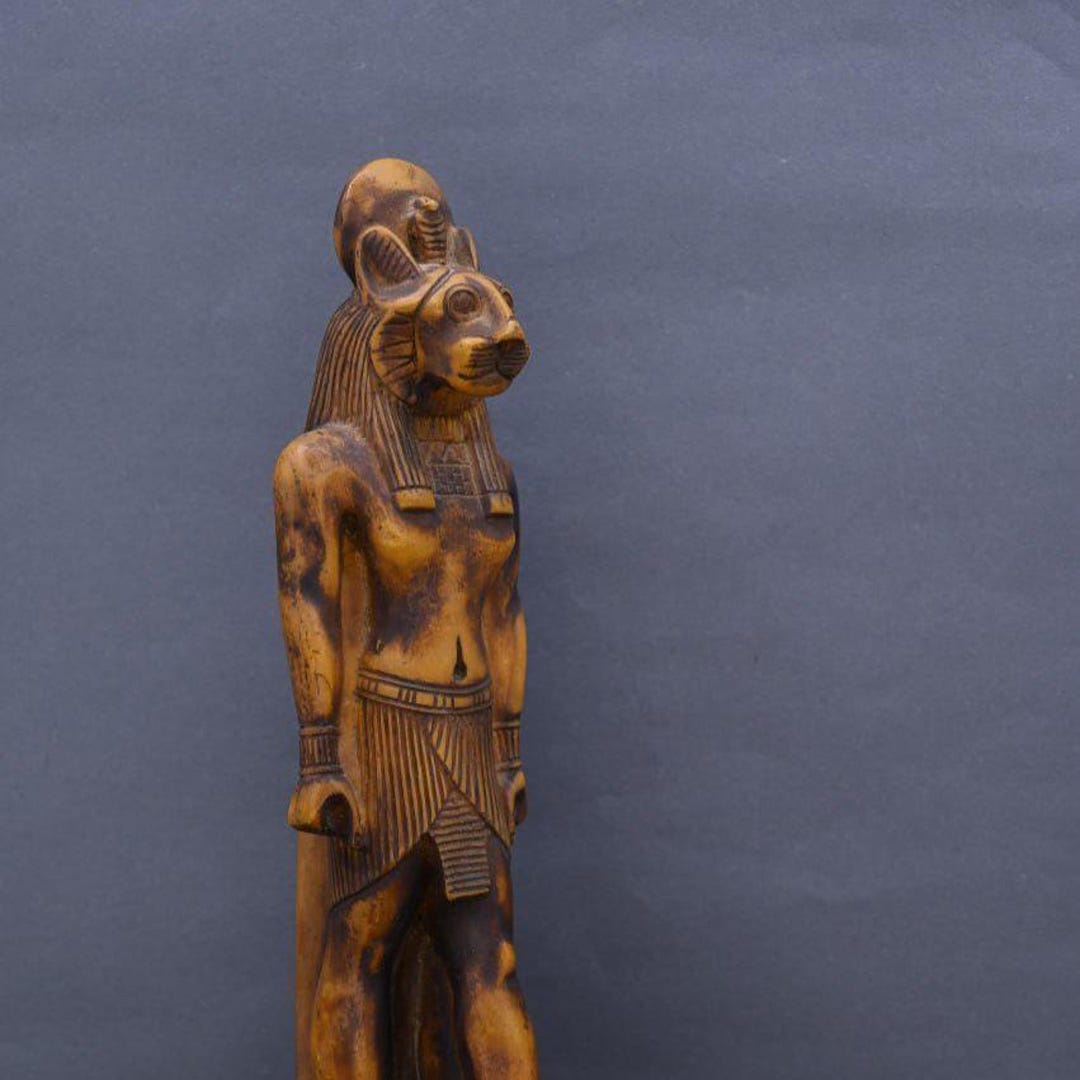 Unique Statue of Egyptian God Maahes , God of War Standing Large Solid ...