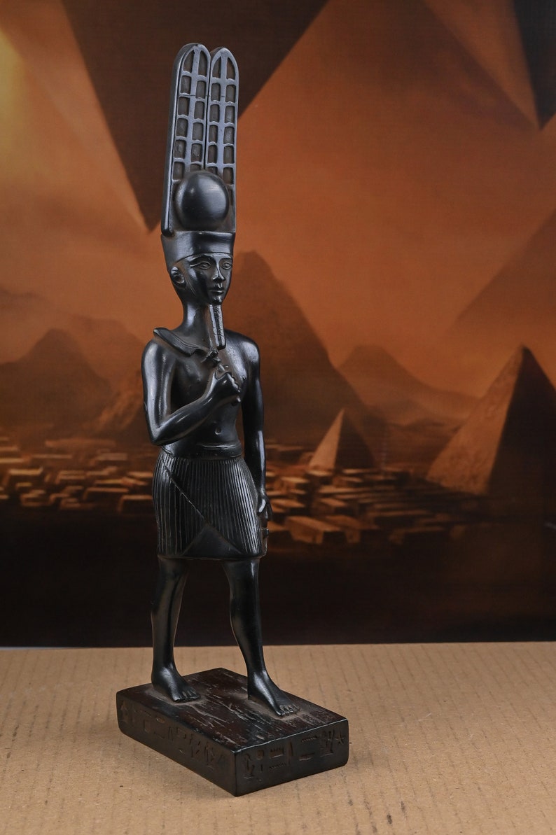 Egyptian Statue of God Amun Ra God of the Sun Wind and - Etsy