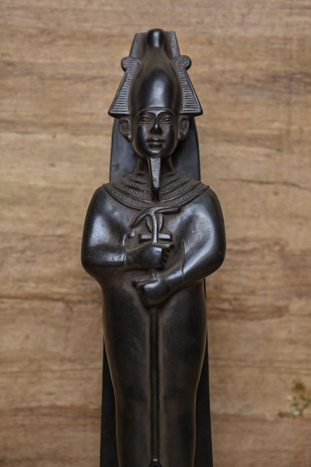Unique Statue Osiris Large Stela Relief Heavy Black Pharaonic Sculpture ...