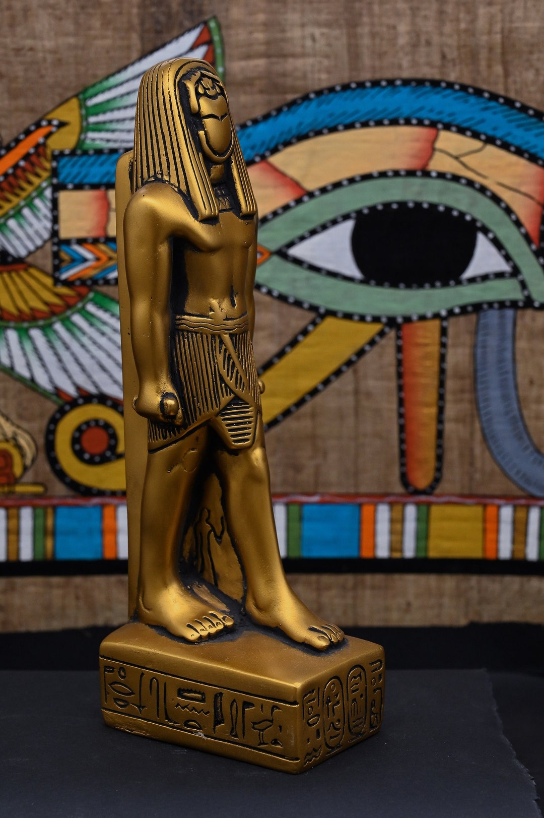 Statue of Egyptian God Khepri Scarab Sun God Made in Egypt - Etsy