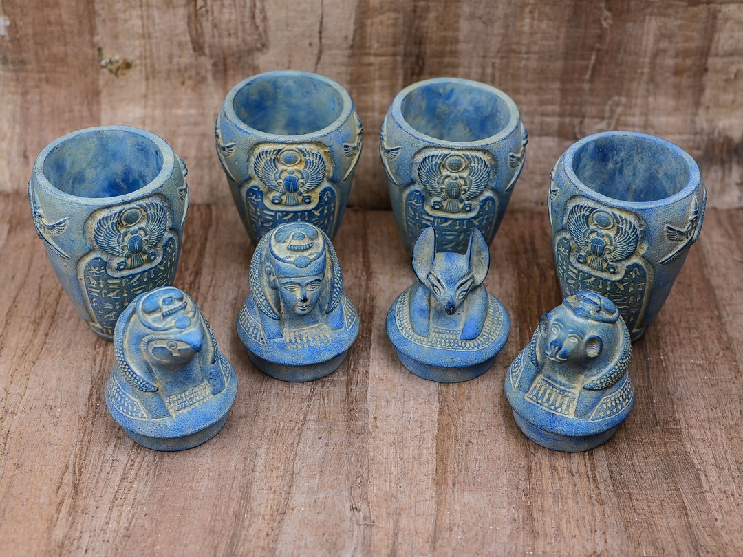 Amazing Organs Jars (canopic Jars )the Four Organs Jars Made From Real ...