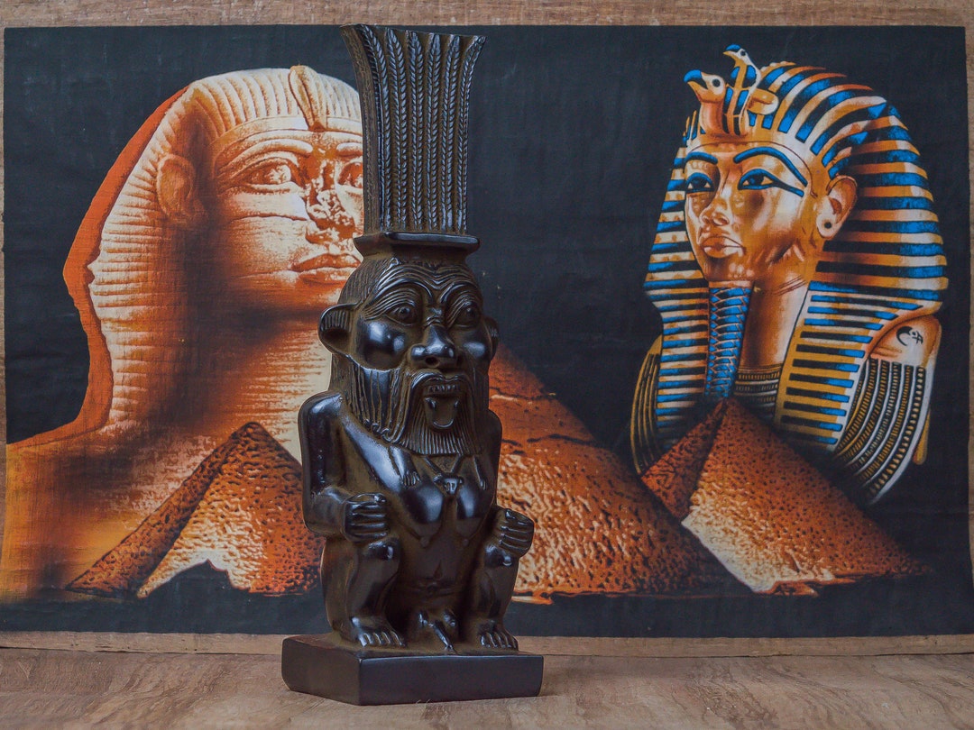 Statue Bes God of Entertainment Unique Sculpture Polystone Made in ...