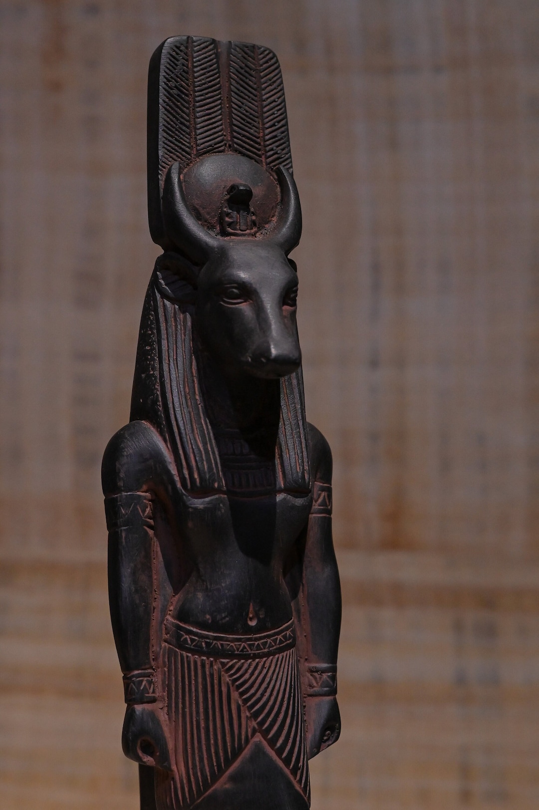 Statue of Montu God of War Lord of Medamud, Depicted With a Bull’s Head ...