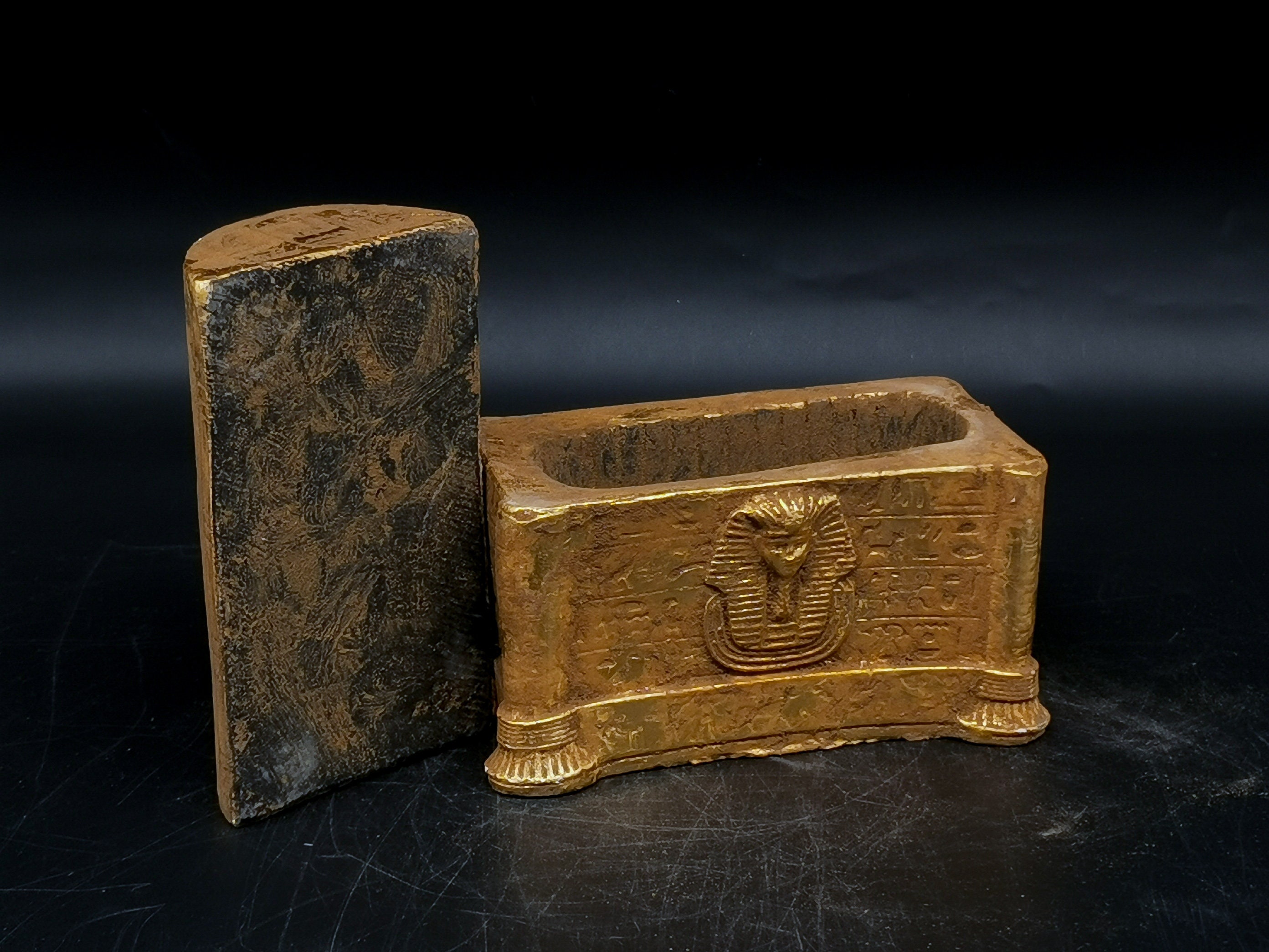 Unique Egyptian art Box decorated pharaonic inscription Heavy | Etsy