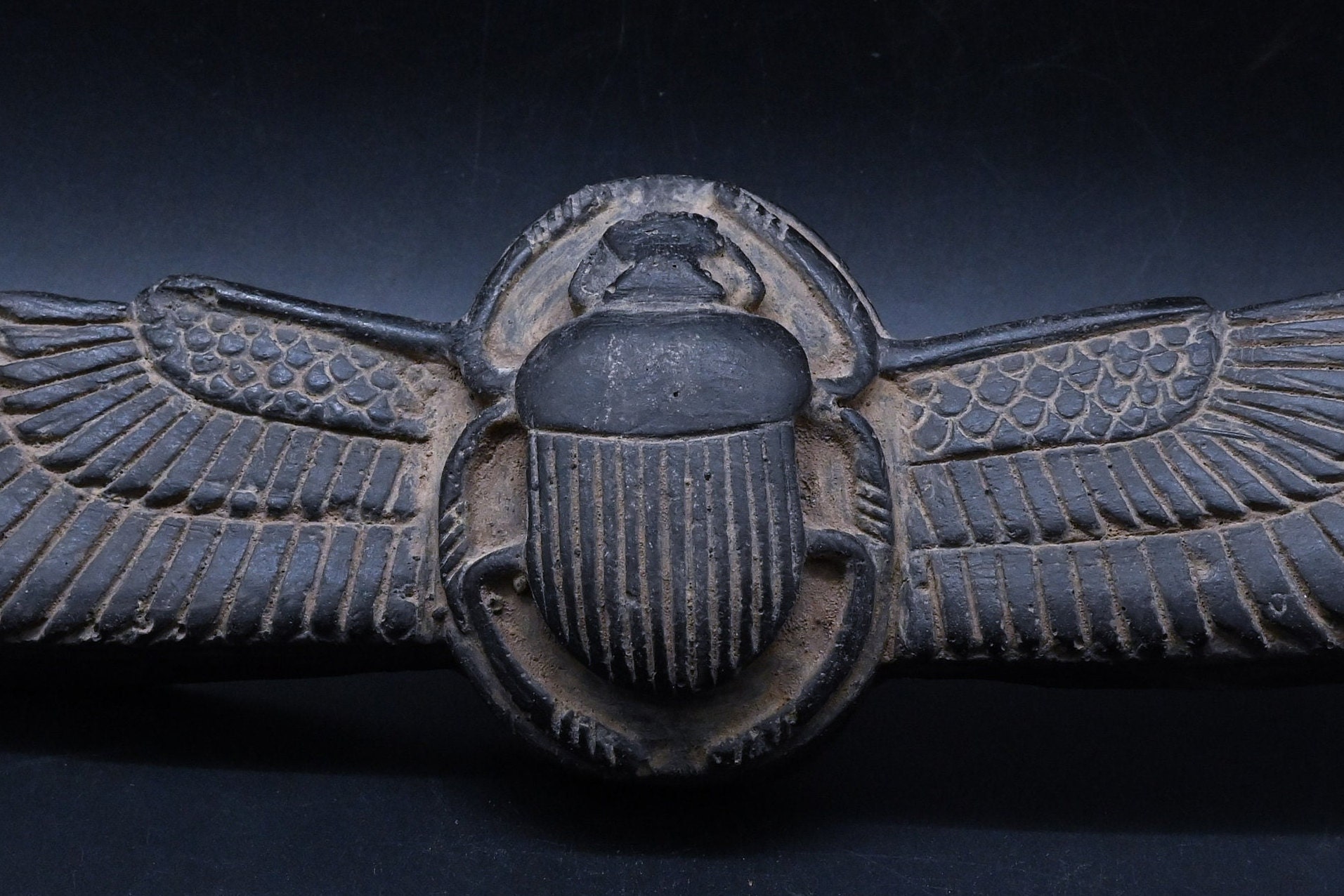 Unique EGYPTIAN Art Winged SCARAB BEETLE Khepri Stone 2 Style - Etsy